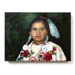 "POWWOW PRINCESS" ORIGINAL PAINTING BY RAYMOND NORDWALL(PAWNEE/CHEROKEE ...